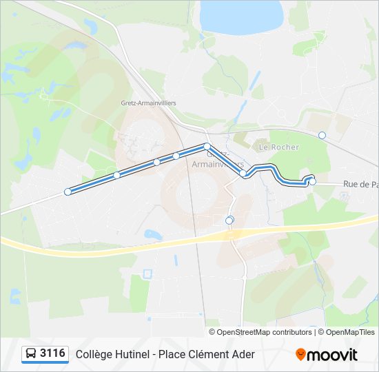 Línea 3116: horarios, paradas y mapas - Place Clément Ader (Actualizado)