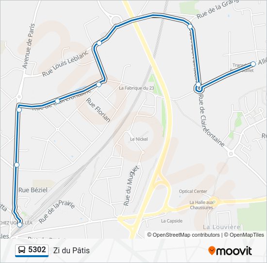 5302 Route: Schedules, Stops & Maps - Zi du Pâtis (Updated)