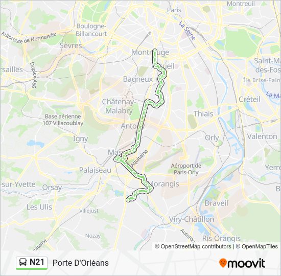 Línea n21: horarios, paradas y mapas - Porte D'Orléans (Actualizado)