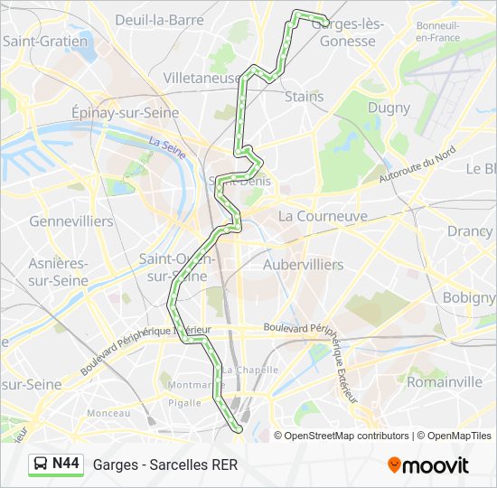 Línea n44: horarios, paradas y mapas - Garges - Sarcelles RER (Actualizado)