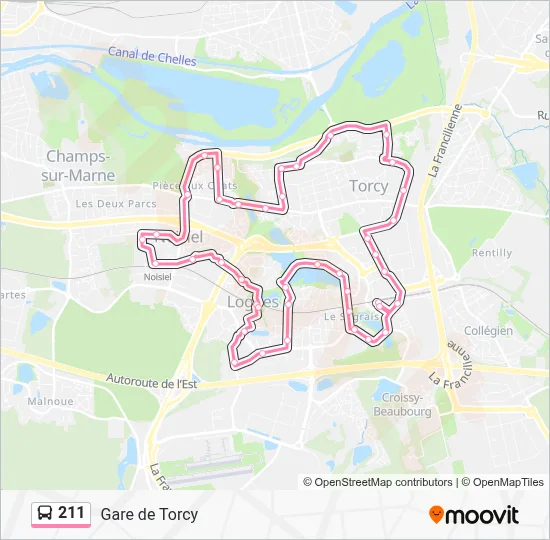 211 Route: Schedules, Stops & Maps - Gare de Torcy (Updated)
