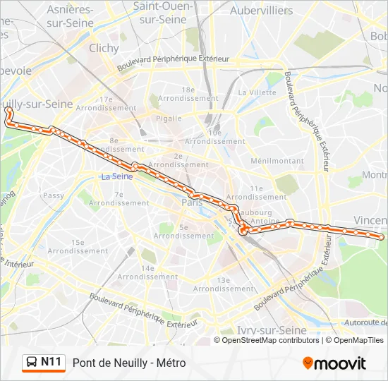 Línea N11: horarios, paradas y mapas - Pont de Neuilly - Métro ...
