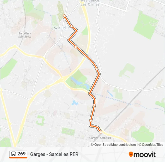 269 Route: Schedules, Stops & Maps - Garges - Sarcelles RER (Updated)