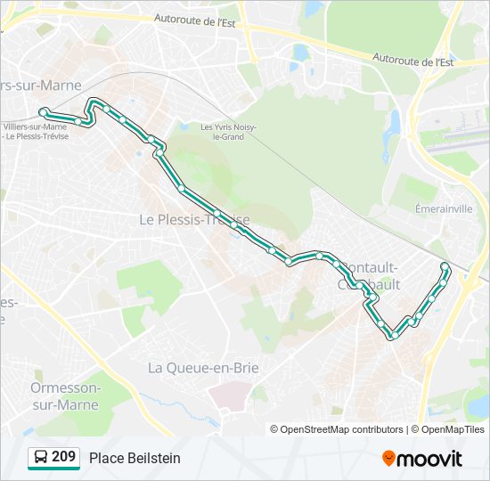 209 Route: Schedules, Stops & Maps - Place Beilstein (Updated)