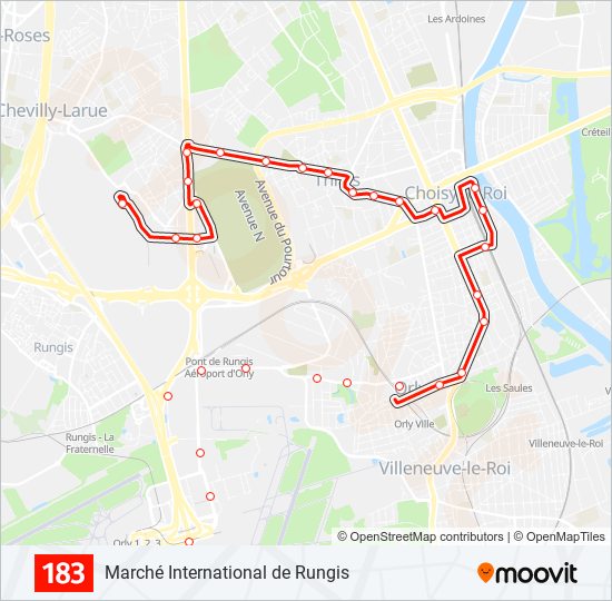 183 Route: Schedules, Stops & Maps - Marché International de Rungis ...