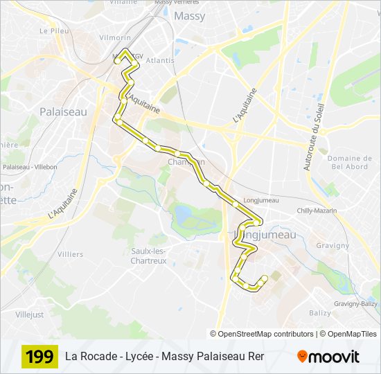 199 Route: Schedules, Stops & Maps - Massy Palaiseau RER (Updated)