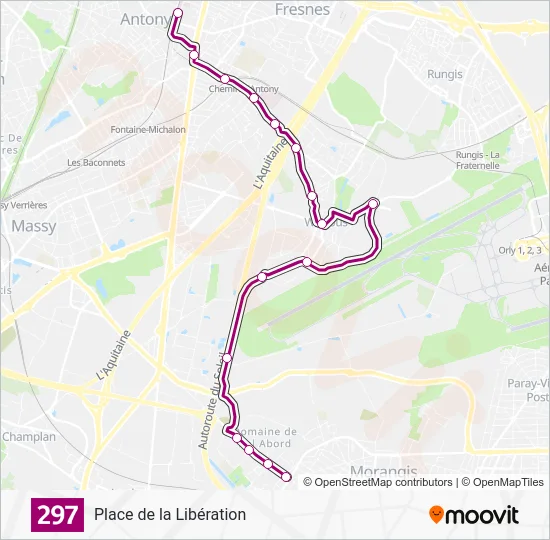 297 Itinéraire: Horaires, Arrêts & Plan - Place de la Libération (mis à ...