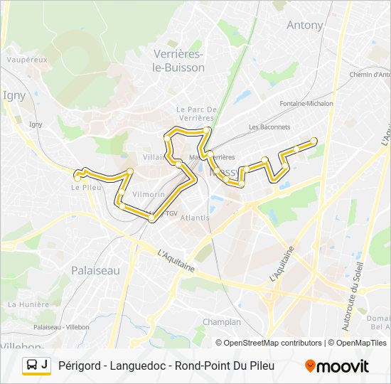 j Route: Schedules, Stops & Maps - Rond-Point du Pileu (Updated)