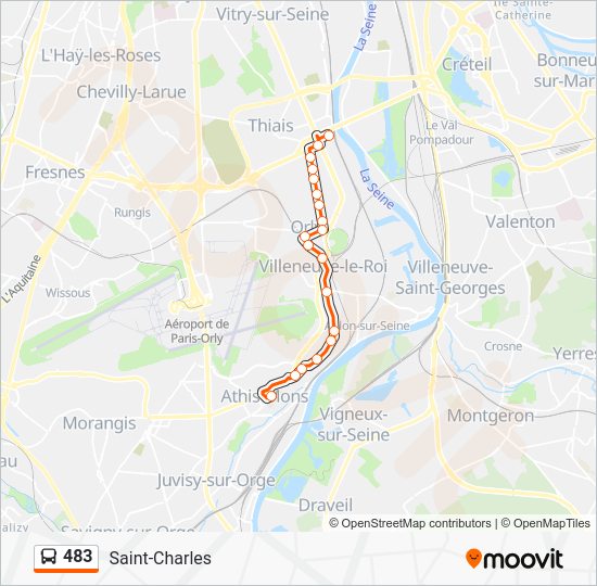 483 Itinéraire: Horaires, Arrêts & Plan - Saint-Charles (mis à jour)