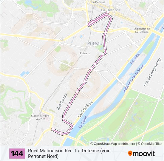 144 Itinéraire: Horaires, Arrêts & Plan - De Gaulle (mis à jour)