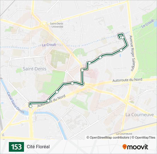 153 Itinéraire: Horaires, Arrêts & Plan - Cité Floréal (mis à jour)