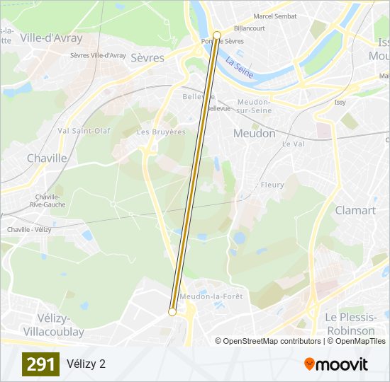 291 Route: Schedules, Stops & Maps - Vélizy 2 (Updated)