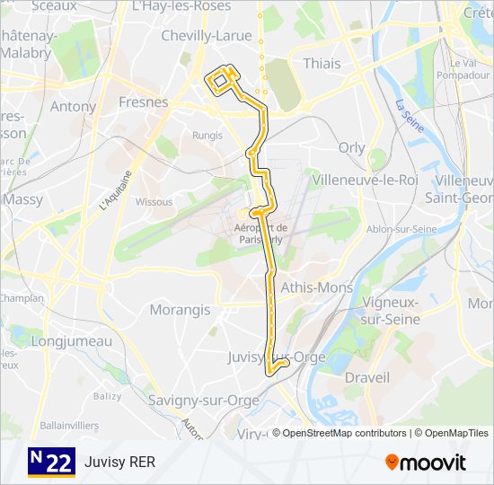 n22 Route: Schedules, Stops & Maps - Juvisy RER (Updated)