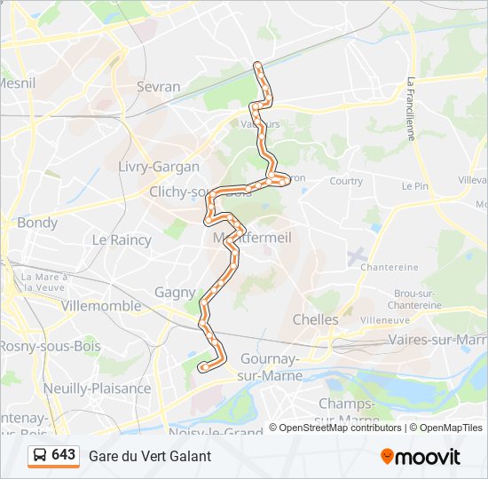 643 Itinéraire: Horaires, Arrêts & Plan - Gare du Vert Galant (mis à jour)