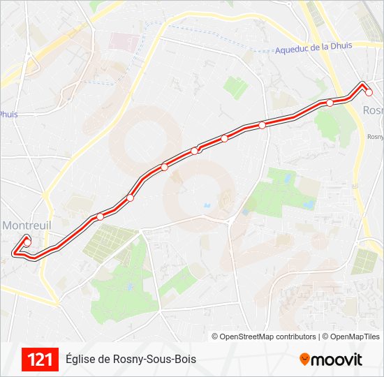 121 Route: Schedules, Stops & Maps - Église de Rosny-Sous-Bois (Updated)