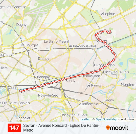 147 Route: Schedules, Stops & Maps - Avenue Ronsard