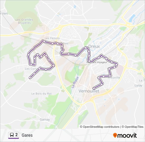 2 Route: Schedules, Stops & Maps - Gares (Updated)