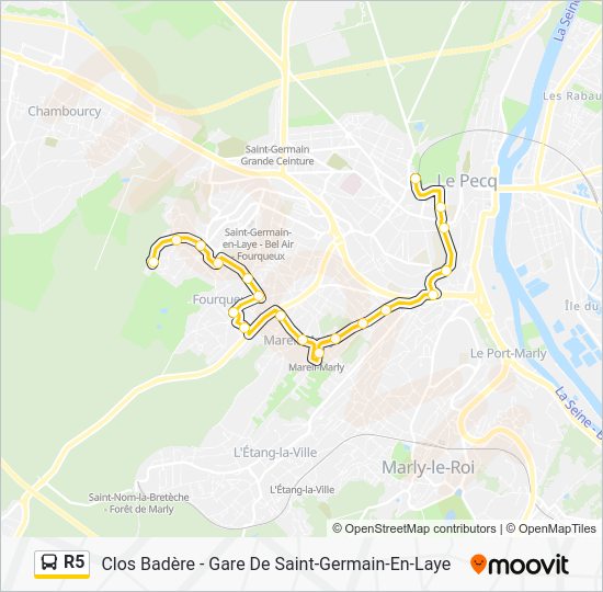 r5 Route: Schedules, Stops & Maps - Gare de Saint-Germain-En-Laye (Updated)