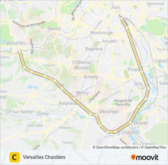 c Route: Schedules, Stops & Maps - Massy - Palaiseau/ Dourdan - La ...