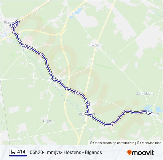 414 Route: Schedules, Stops & Maps - 06h20-Lmmjvs- Hostens - Biganos ...