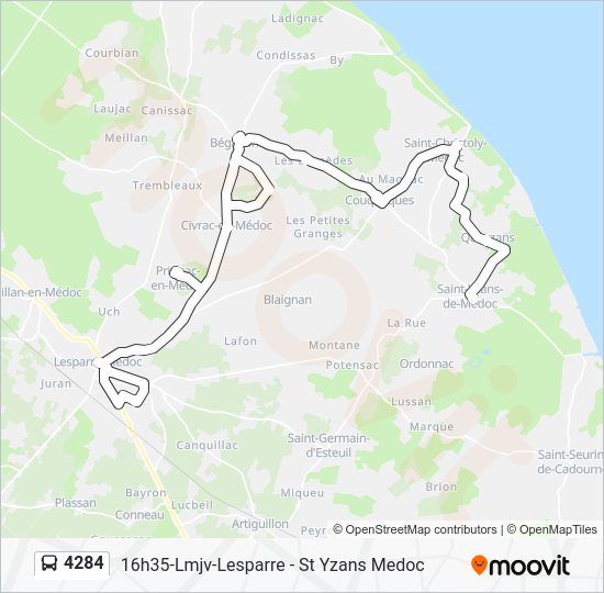 Línea 4284: horarios, paradas y mapas - 16h35-Lmjv-Lesparre - St Yzans ...