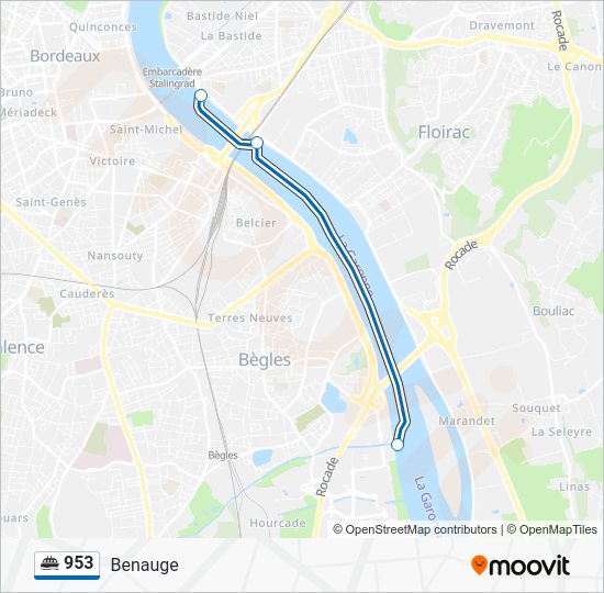 953 Route: Schedules, Stops & Maps - Benauge (Updated)