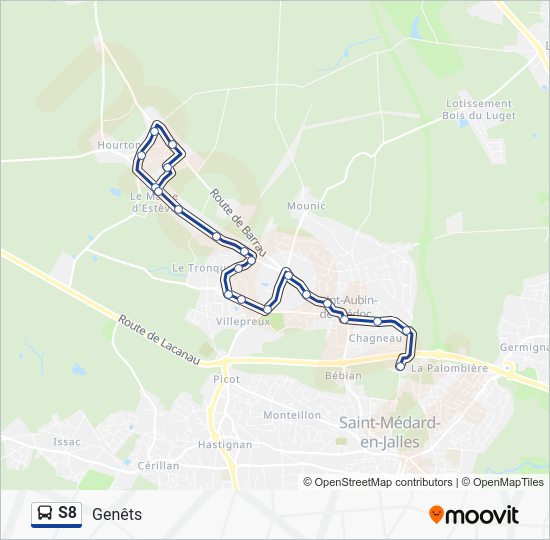 s8 Route: Schedules, Stops & Maps - Genêts (Updated)