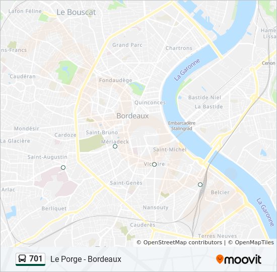 701 Route: Schedules, Stops & Maps - Le Porge - Bordeaux (Updated)