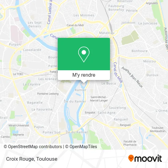 Comment aller à Croix Rouge à Toulouse en bus, métro, train ou tram