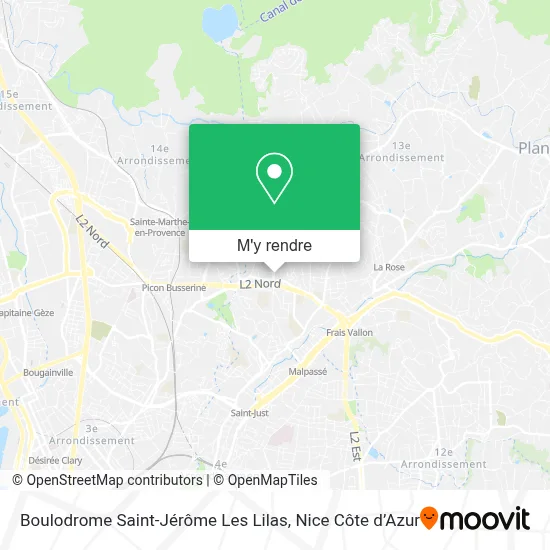 Comment aller à Boulodrome Saint-Jérôme Les Lilas à Marseille en bus ou ...