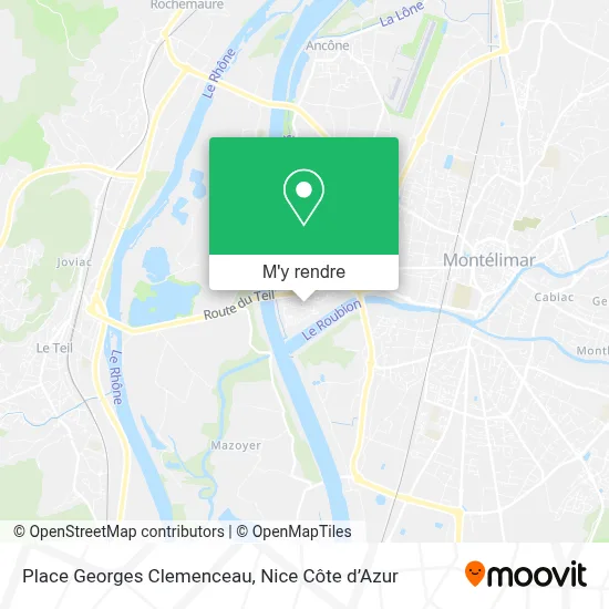 Comment aller à Place Georges Clemenceau à Montélimar en train ou bus