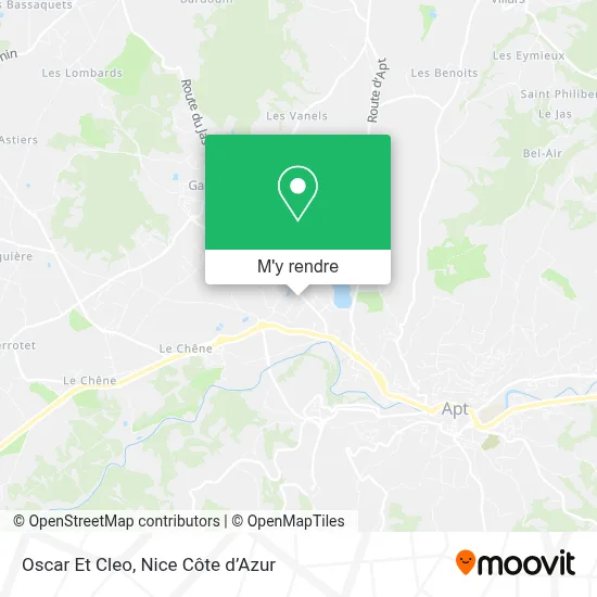 Comment aller à Oscar Et Cleo à Apt en bus ou train