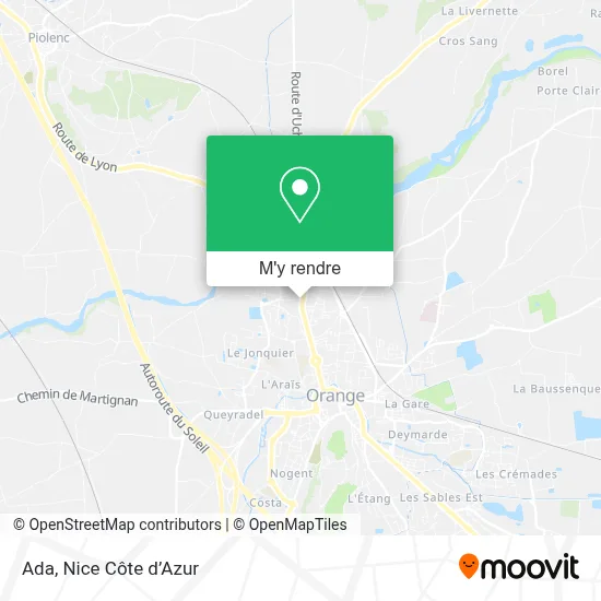 Comment aller à Ada à Orange en bus