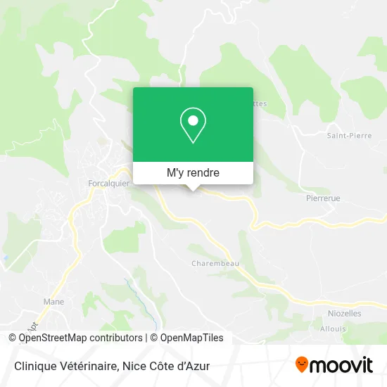 Comment aller à Clinique Vétérinaire à Forcalquier en bus ou train