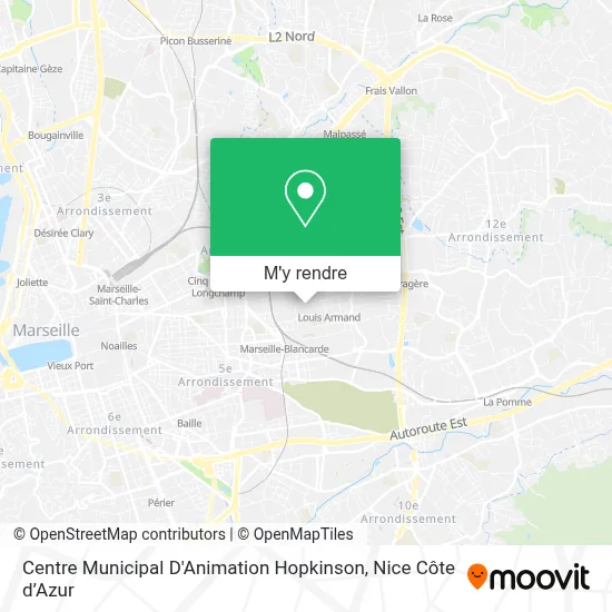 Comment aller à Centre Municipal D'Animation Hopkinson à Marseille en ...