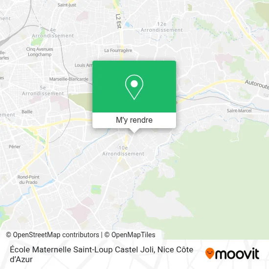 Comment aller à École Maternelle Saint-Loup Castel Joli à Marseille en ...