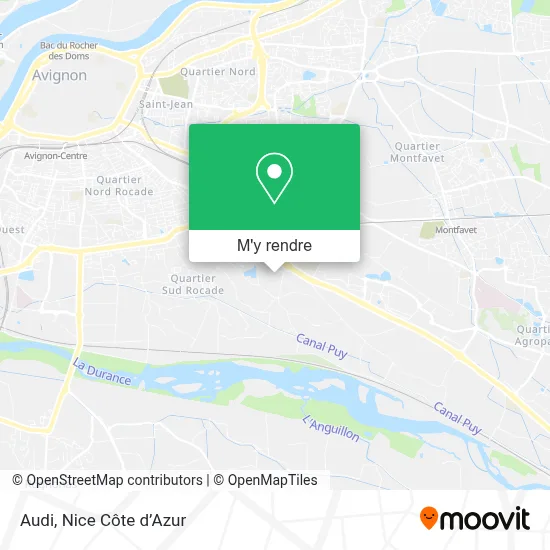 Comment aller à Audi à Avignon en bus ou train
