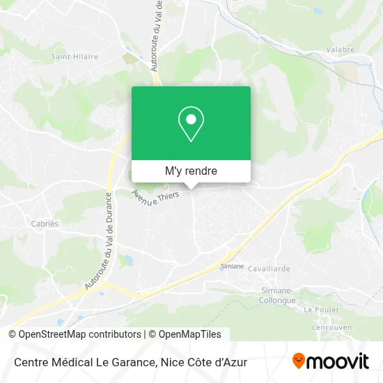 Comment aller à Centre Médical Le Garance à Bouc-Bel-Air en bus ou train