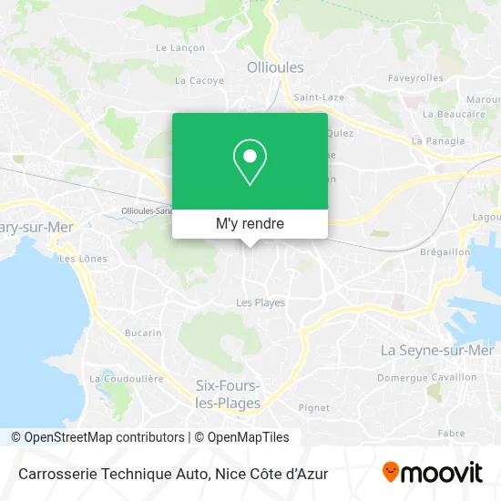 Comment aller à Carrosserie Technique Auto à Six-Fours-Les-Plages en ...