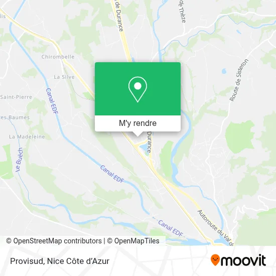 Comment aller à Provisud à Sisteron en bus ou train