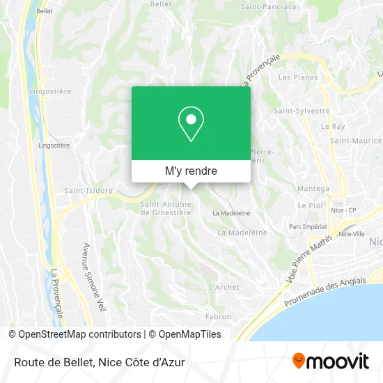 Comment aller à Route de Bellet à Nice en bus, tram ou train