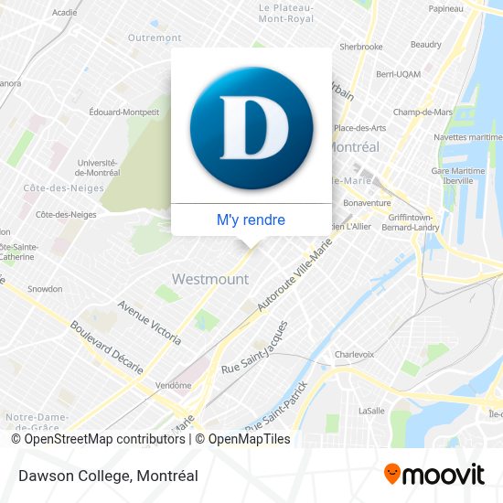 Comment aller à Dawson College à Montréal en bus, métro ou train