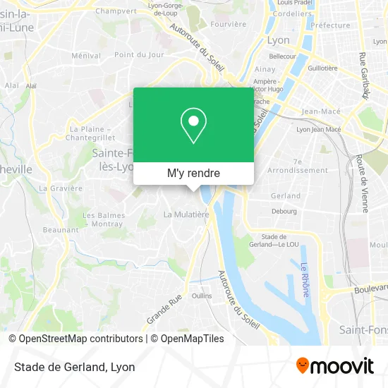 Comment aller à Stade de Gerland à Lyon en bus, métro ou train