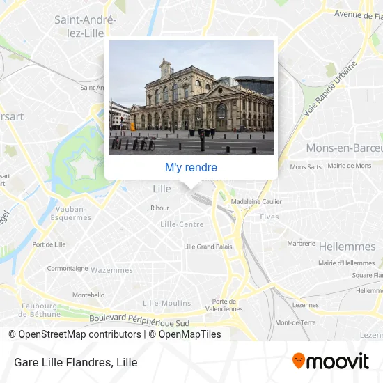 Comment aller à Gare Lille Flandres en métro, bus, train ou tram