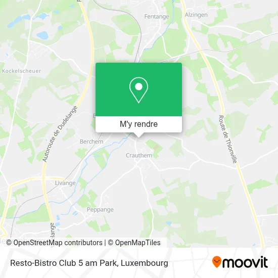 Comment aller à Resto-Bistro Club 5 am Park à Roeser en bus, tram ou ...