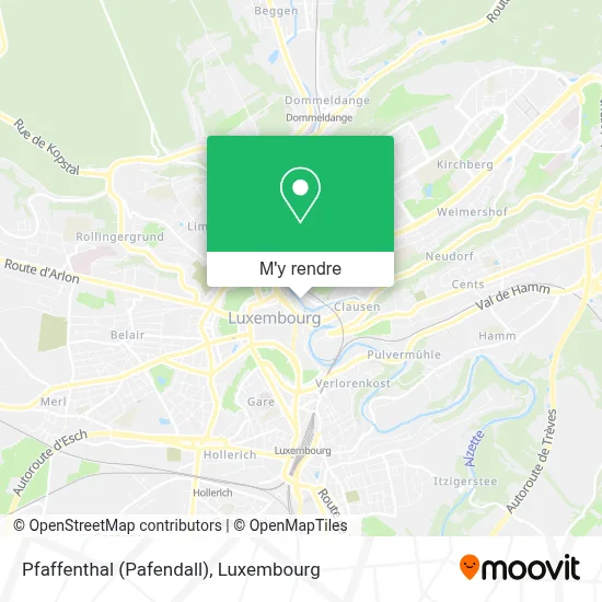 Comment aller à Pfaffenthal (Pafendall) à Luxembourg City en bus ou train