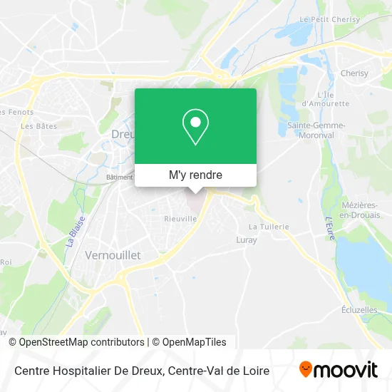 Comment se rendre à Centre Hospitalier De Dreux en transport en commun?
