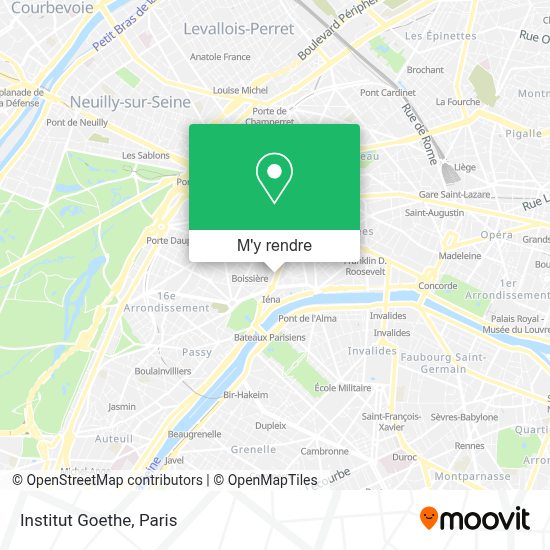 Comment aller à Institut Goethe à Paris en métro, bus ou RER