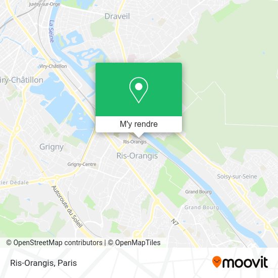 Comment aller à Ris-Orangis en bus, RER, tram ou métro