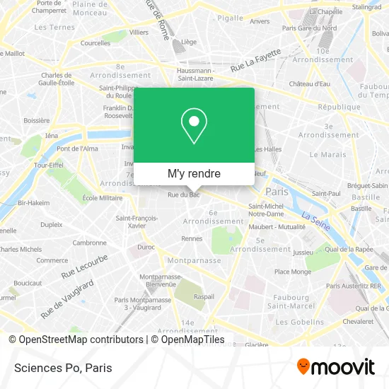 Comment aller à Sciences Po à Paris en métro, bus, train ou RER